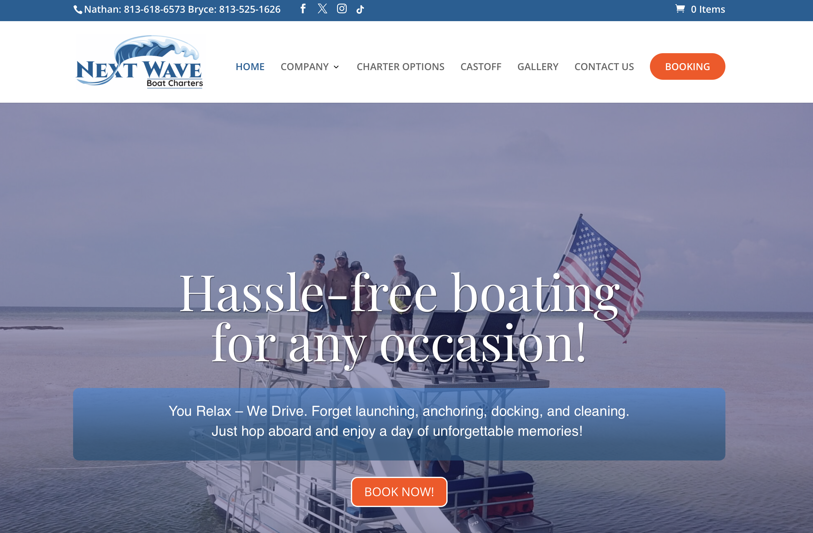 Charter Options - Next Wave Boat Charters